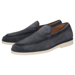 Sioux Herren Slipper "Mikladon-700", Gr. 41, blau, Obermaterial: 100% Kalbsveloursleder CAVL. 100% Gummi rubber., Schuhe
