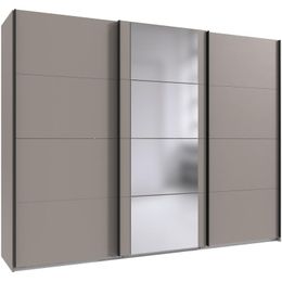 wimex Schwebet&uuml;renschrank &raquo;Bern Schiebet&uuml;renschrank&laquo; Schrank mit zus&auml;tzlicher Innenausstattung, Garderobe schwarz Holzwerkstoff B/H/T: 270cm x 210cm x 64cm,