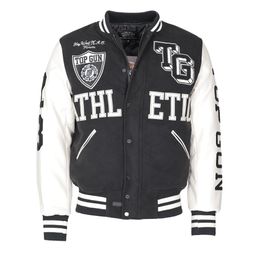 Top Gun Herren Collegejacke "TG23001", schwarz, Gr. XXL, Obermaterial, Futter, Wattierung, Strick: 100% Polyester . Beschichtung &Auml;rmel: 100%