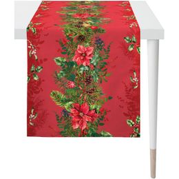 Apelt Tischl&auml;ufer &raquo;3607 Winterwelt, Weihnachtsdeko, Weihnachten&laquo; Digitaldruck rot Baumwolle B/L: 46cm x 140cm, 1 Stk., rechteckig