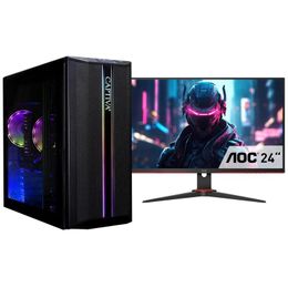 Captiva Gaming-PC-Komplettsystem &raquo;Advanced Gaming R98-182 TFT Bundle&laquo; 60,5 &prime;&prime; AMD Ryzen 7 Nvidia 32 GB RAM 1.000 GB SSD Windows 11 Home 64-bit