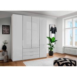Wiemann Kleiderschrank &raquo;Monaco&laquo; mit Glasfront sowie hochwertigen Beschl&auml;gen inkl. D&auml;mpfung wei&szlig; Floatglas, Holzwerkstoff B/H/T: 197,4cm x 236cm x 58cm