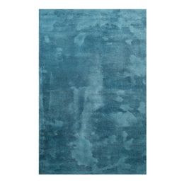 Teppich &raquo;Sienna&laquo; rechteckig 20 mm H&ouml;he Hochflor, Microfaser, uni, weich & kuschelig, Wohnzimmer, Schlafzimmer blau Polyester B : 200cm 1 Stk., 20mm, L