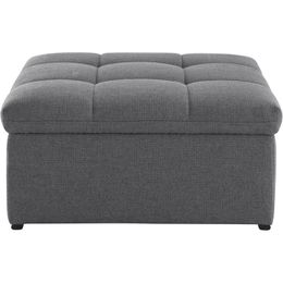 DOMO collection Sitzhocker &raquo;Lagoa moderne Steppung im Sitz, elegant und zeitlos, B/T 87/87cm&laquo; in gro&szlig;er Farbauswahl grau B/H/T: 87cm x 40cm x 87cm, 