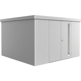 BioHort Ger&auml;tehaus &raquo;NEO Gr. 4D, verschiedene Farben&laquo; stylisches Gartenhaus mit Flachdach silber Stahl Einheitsgr&ouml;&szlig;e
