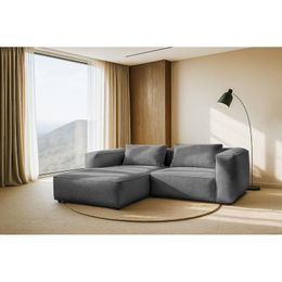 Home Affaire Ecksofa &raquo;Tvinnet&laquo; Breite 228 cm, extra tiefe Sitzfl&auml;che, kubisches Sitzvergn&uuml;gen grau 94% PES 6% NY B/H/T: 228cm x 73cm x 166cm, Struktur