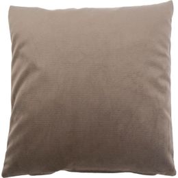 G&ouml;zze Dekokissen &raquo;Duval&laquo; mit Rei&szlig;verschluss, Kissenh&uuml;le ohne F&uuml;llung, 2 St&uuml;ck grau Polyester B/L: 60cm x 60cm, 2 Stk.