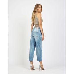 Gang Damen 5-Pocket-Jeans "94IDA"bright blau repair, Gr. 34, unifarben, 98% Baumwolle, 2% Elasthan, Jeans, im 5-Pocket Style