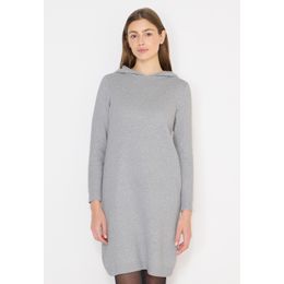 Cecil Damen Sweatkleid, grau, Gr. XL, unifarben, Web, 42% Baumwolle, 42% Polyacryl, 16% metallisierte Fasern, Kleider, mit Kapuze