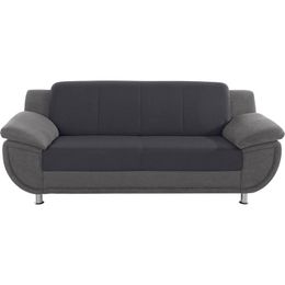 Trendmanufaktur 3-Sitzer &raquo;Rondo 3, zeitlos und modern, bequem, Materialmix, Breite 207cm&laquo; wahlweise mit Federkern, extrabreite Armlehnen zum Relaxen 