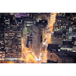 papermoon Fototapete &raquo;NEW YORK-BROOKLYN BRIDGE MANHATTAN SKYLINE TIMES SQUARE&laquo; bunt Vlies B/L: 3m x 2,23m, Bahnen: 6 Stk.