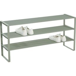 SPINDER DESIGN Schuhregal &raquo;REX SR 2&laquo; 1 Stk. tlg. Regal aus Stahl, wahlweise Breite 70 cm oder 100 cm gr&uuml;n Stahl B/H/T: 100cm x 48,5cm x 29cm