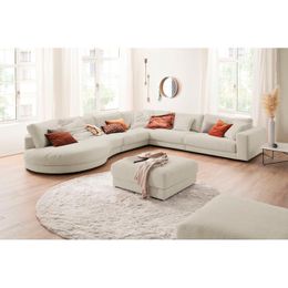 3C Candy Ecksofa &raquo;Enisa II, bequem und komfortabel, Mega Familiensofa, L-Form&laquo; incl. 3 Flatterkissen, wahlweise mit Flecken-Schutz-Bezug Easy care 