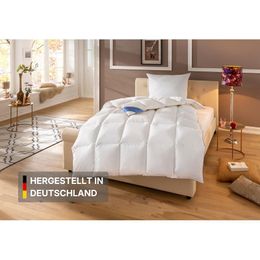 Hanse by RIBECO Daunenbettdecke &raquo;Lina&laquo; normal F&uuml;llung 90% Daunen & 10% Federn 1 Stk. tlg. Hochwertiges Naturprodukt! wei&szlig; Bezug: 100% Baumwolle. 