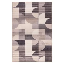 Kayoom Teppich &raquo;Bluster 425&laquo; rechteckig 7 mm H&ouml;he Kurzflor, Wohnzimmer grau Polyester B : 160cm 1 Stk., 7mm, L: 230cm