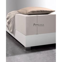 Fleuresse Spannbettlaken &raquo;Comfort XL&laquo; Mako-Jersey, f&uuml;r Matratzen bis 40 cm H&ouml;he, Bettlaken, Spannbetttuch beige Mako-Jersey, Obermaterial: 96% 