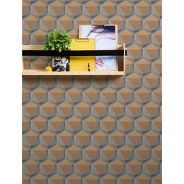 A.S. Cr&eacute;ation Vliestapete &raquo;Nara Grafisch 3D Effekt&laquo; gemustert matt neutral leicht strukturiert 3D Muster Grafiktapete Tapeten Wohnzimmer Schlafzimmer K&uuml;che Flur 