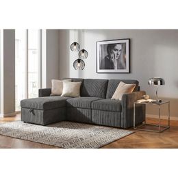 Ecksofa &raquo;NORDHUS, L-Form, 200 cm, Recamiere rechts/links montierbar&laquo; mit Stauraum, softer Cord-Bezug 93% Polyester, 7% sonstige Fasern B/H/T: 200cm x 