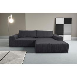 WERK2 Ecksofa &raquo;Rio, elegant & bequem, Breite 262 cm, L-Form&laquo; Puristisches Design mit maximalem Komfort grau 90% Polyester, 10% Nylon B/H/T: 262cm x 