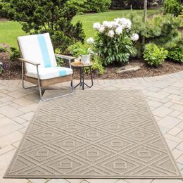 Ayyildiz Teppiche Outdoorteppich &raquo;PATARA 4956&laquo; rechteckig 8 mm H&ouml;he L&auml;ufer / Pflegeleicht / Strapazierf&auml;hig / In- und Outdoor geeignet beige Polypropylen B : 80cm 1 Stk
