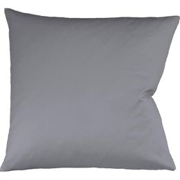 Fleuresse Kissenbezug &raquo;Colours Mako Satin, 100% Baumwolle, mit Rei&szlig;verschluss&laquo; Mako Satin, gl&auml;nzend, glatt, Premium Qualit&auml;t grau Mako-Satin, Mako-