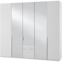 wimex Kleiderschrank &raquo;New York&laquo; mit Spiegelt&uuml;r wei&szlig; B/H/T: 225cm x 208cm x 58cm, Schubladen: 2 Stk. T&uuml;ren: 5 Stk.