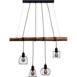 N&auml;ve n&auml;ve Pendelleuchte &raquo;4er Pendelleuchte "WOODLAND"&laquo; E27 1 Stk. retro optik schwarz H: 150cm, 1 Stk.
