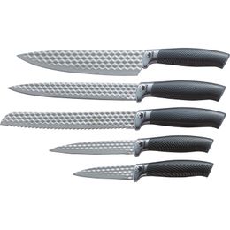 King Messerblock &raquo;Carbon Diamond&laquo; 6 Stk. Klingen mit Rautenstruktur silber Einheitsgr&ouml;&szlig;e