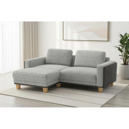 Sit & More sit&more Ecksofa &raquo;Concept&laquo; Modernes Sofa in drei Fu&szlig;farben zur Auswahl 100% Polyester B/H/T: 226cm x 84cm x 167cm, Recamiere links,mit Fu&szlig; Buche 