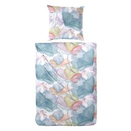 Primera Bettw&auml;sche &raquo;Mako-Satin -Bettw&auml;sche Lucida&laquo; 2 Stk. mit frischem Blumendesign Mako-Satin, Obermaterial: 100% Baumwolle B/L: 155cm x 220cm, 1 Stk., 1 Stk