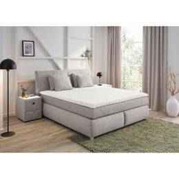 Jockenh&ouml;fer Boxspringbett &raquo;"Carla", wahlweise mit oder ohne Bettkasten&laquo; inkl. 4 Kissen, erh&auml;ltlich in den Breiten 160 & 180cm Topper: 100% Polyurethan, Bezug (100