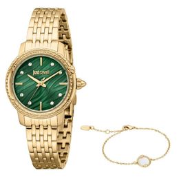 JUST cavalli time Damen Quarzuhr &raquo;Euforia&laquo; Armbanduhr, Damenuhr, Edelstahlarmband, Ideal auch als Geschenk gold Einheitsgr&ouml;&szlig;e