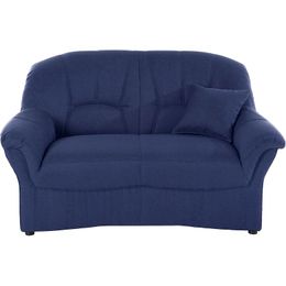 DOMO collection 2-Sitzer &raquo;Bahia zeitlos & elegantes Sofa, bequem&laquo; inklusive Federkern blau Luxus-Microfaser (100% Polyester), mit Muster;Struktur (100