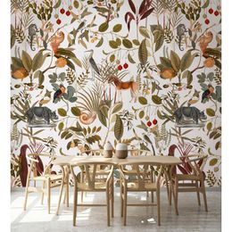 marburg Fototapete &raquo;Virginie&laquo; matt glatt moderne Tapete f&uuml;r Wohnzimmer Schlafzimmer K&uuml;che gr&uuml;n Vlies B/L: 2,12m x 2,7m, Rollen: 1