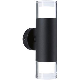 Paulmann Wandleuchte &raquo;Selection Bathroom Wand-/Deckenleuchte Kame IP44 Signalschwarz 2er&laquo; 1 Stk. Warmwei&szlig; schwarz 2, H: 27cm, 1 Stk.