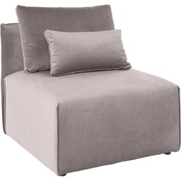 OTTO home Sessel &raquo;N&ouml;re&laquo; Modul - zum Zusammenstellen; in vielen Bezugsqualit&auml;ten und Farben grau Samtoptik (100% Polyester);Struktur (100% 