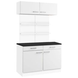 Optifit Buffet &raquo;Odense&laquo; 120 cm breit, f&uuml;r viel Stauraum wei&szlig; wei&szlig;, B/H/T: 120cm x 206,5cm x 60cm, Schubladen: 2 Stk. T&uuml;ren: 4 Stk.