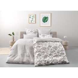 OTTO home Bettw&auml;sche &raquo;Nordby&laquo; 2 Bettw&auml;sche aus Baumwolle, skandinavisches Design, ab Gr&ouml;&szlig;e 135x200 cm Seersucker, Obermaterial: 100% Baumwolle B/L: 