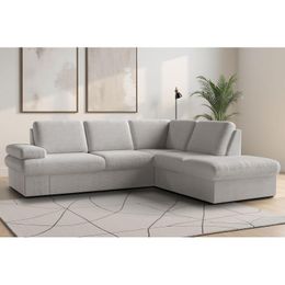 Sit & More sit&more Ecksofa &raquo;Moreno L-Form, B: 238 cm&laquo; mit Armteilverstellung, optional Schlaffunktion grau 100% Polyester B/H/T: 238cm x 82cm x 202cm, Breitcord
