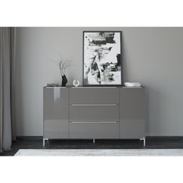 set one by Musterring Sideboard &raquo;Reno&laquo; 1 Stk. tlg. Mit Winkelfu&szlig; in diversen Farben, 108 cm H&ouml;he & Farbauswahl grau Glas, Holzwerkstoff B/H/T: 182cm x