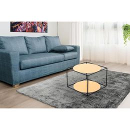 Kayoom Beistelltisch &raquo;Cody, Beistelltisch in W&uuml;rfelform, offenes, modernes Design&laquo; 1 Stk. tlg. moderne Kubusform mit runden Ablagefl&auml;chen aus Glas orange 