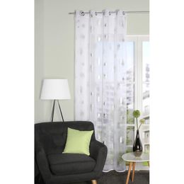 Home Wohnideen Gardine &raquo;MESUT&laquo; &Ouml;sen 1 Stk. tlg. bedruckt Polyester, Polyester 245cm, &Ouml;sen, 135cm