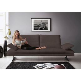 W.Schillig 2,5-Sitzer &raquo;broadway, Designsofa mit tollem Sitzkomfort&laquo; Sitztiefenverstellung, Kopfteil- & Seitenteilverstellung, Breite 236cm braun Stoff