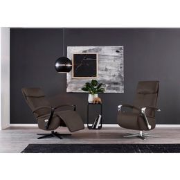 W.Schillig Relaxsessel &raquo;rumbaa&laquo; wahlweise mit Doppelmotor, in Gr&ouml;&szlig;en S, M & L, mit 5-Sternfu&szlig; braun Stoff S37 (100% Polyester): Luxus-Microfaser in 