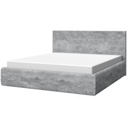 OTTO home Bettgestell &raquo;Invictus&laquo; mit Lattenrost und Bettkasten grau Liegefl&auml;che L&auml;nge B: 200cm x 180cm, Luxus-Microfaser 180cm, H&ouml;he Bett: 105cm, ohne