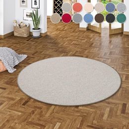 OTTO home Teppich &raquo;Fortis, Schlinge, Made in Netherlands&laquo; rund 5 mm H&ouml;he Uni Farben, gekettelt, strapazierf&auml;hig, Wohnzimmer grau Kunstfaser &Oslash; 300cm 1 