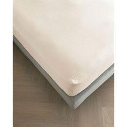 Kayori Spannbettlaken &raquo;Emma&laquo; 100% Baumwollsatin beige Mako-Satin, Obermaterial: 100% Baumwolle B/L: 180cm x 200cm, 1 Stk., Mako-Satin, 180x200 15cm