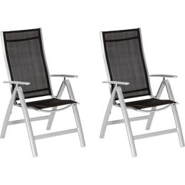 Merxx Gartensessel &raquo;Carrara&laquo; 1 Stk. tlg. schwarz Bezug: 70% Kunststoff, 30% Polyester B/H/T: 60cm x 108cm x 70cm