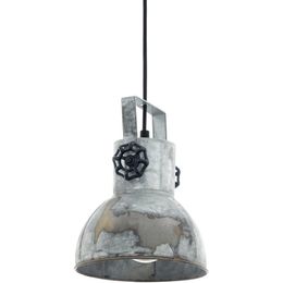 Eglo H&auml;ngeleuchte &raquo;BARNSTAPLE Pendellampe, Stahl, E27, IP20, Esstischlampe, Retro, Lampe&laquo; E27 H&auml;ngeleuchte, H110 x &Oslash;17,5 cm, schwarz, 1X40W exkl. 