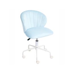 Beliani B&uuml;rostuhl CHEERFUL in Blau/Wei&szlig; - (W) 49 x (H) 70 x (L) 49 cm | Gr.: onesize